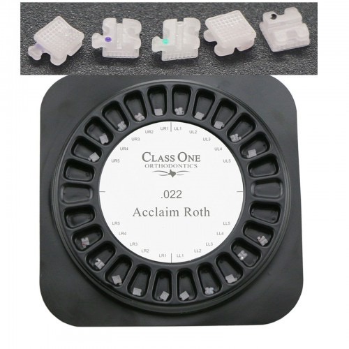 Jual Bracket ceramic classone class one roth 3 hook ortho orthodontic ...
