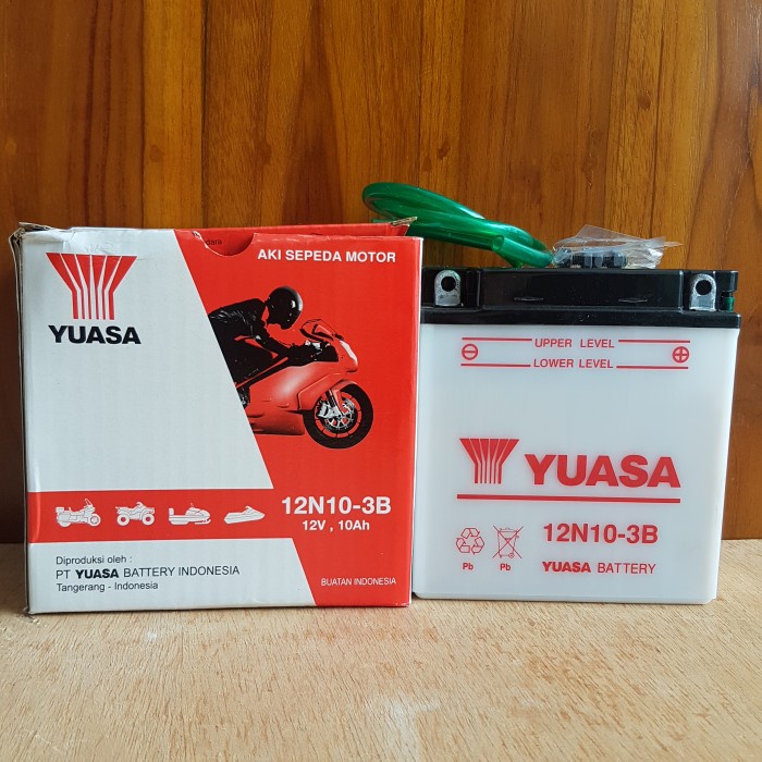 Jual AKI BASAH ACCU YUASA 12N10-3B 12V 10AH | Shopee Indonesia