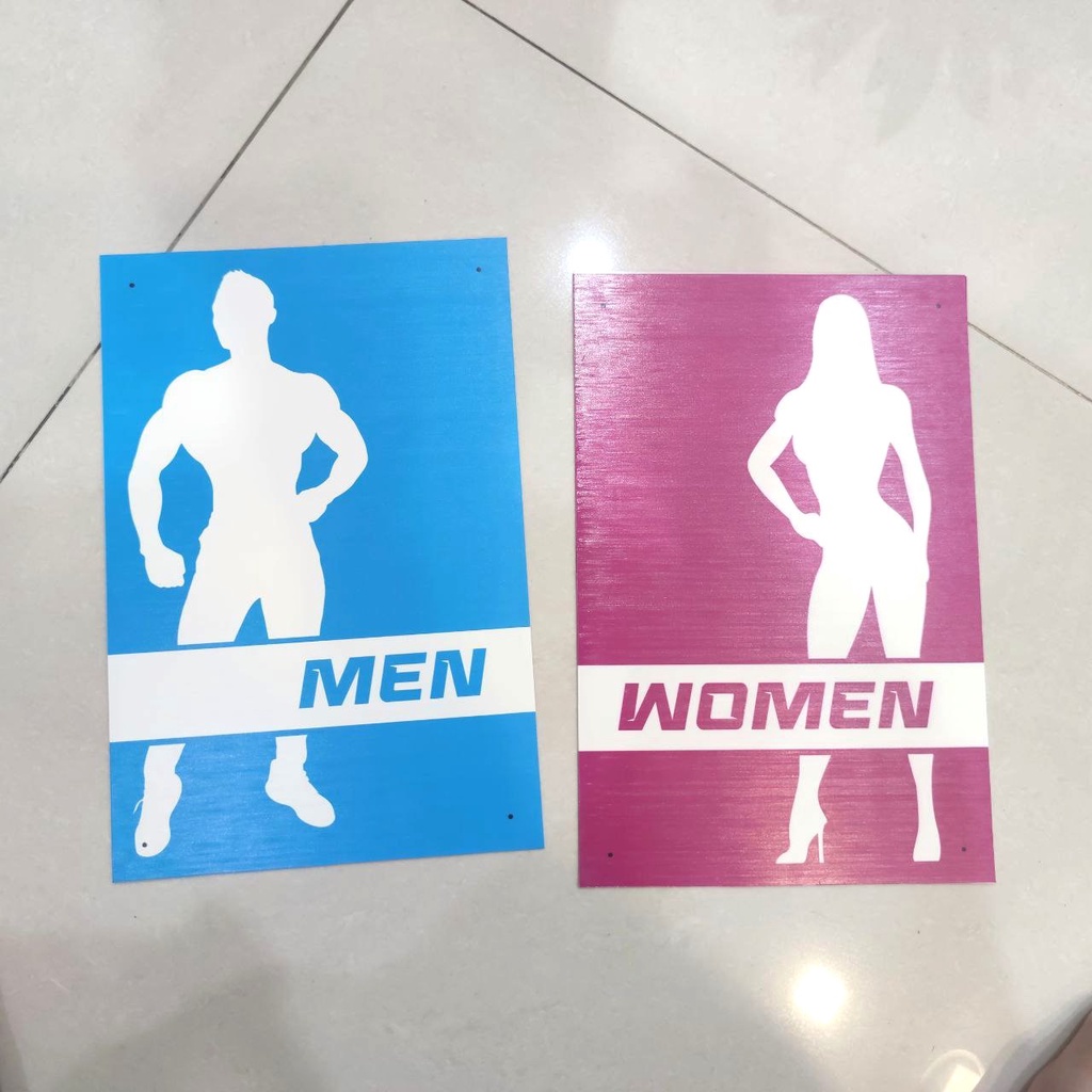 Jual Toilet Sign Board Signboard Akrilik Papan Plat Tanda Wc Kamar ...