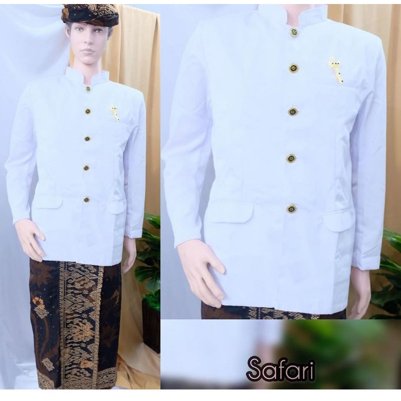 Jual Jas Busana Adat Bali Pria Kemeja Safari Pakaian Adat Bali Lanang ...