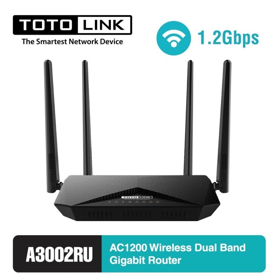 Jual TOTOLINK A3002RU - AC1200 WIRELESS DUAL BAND GIGABIT ROUTER ...