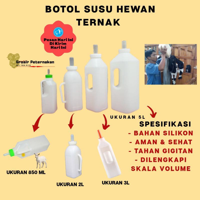 Jual Botol Susu Hewan Ternak Anak Kambing Sapi Pedet Cempe Kuda Kerbau ...