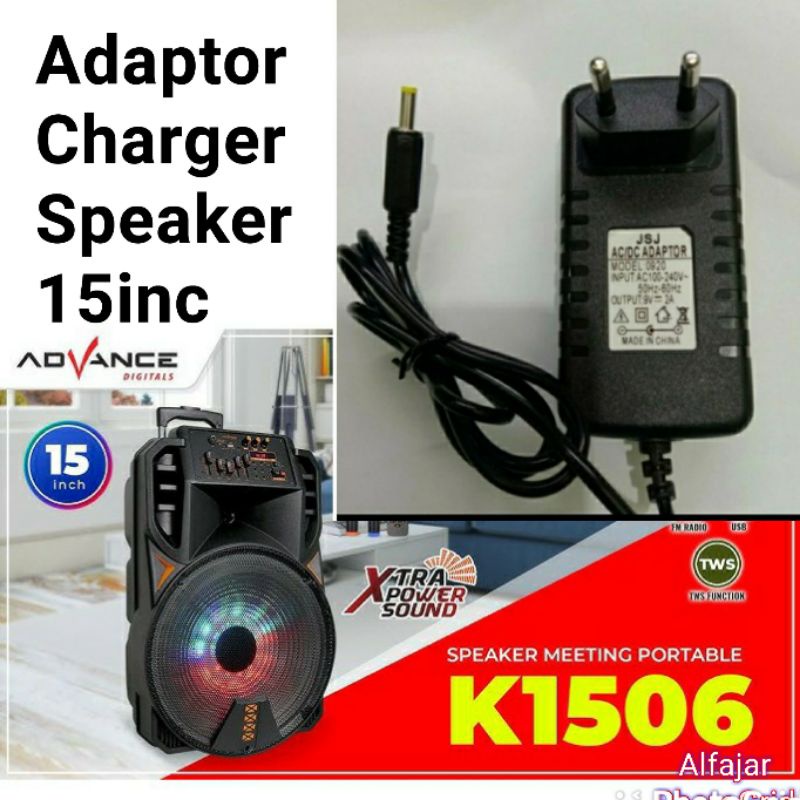 Jual Adaptor Charger Speaker Advance k882 k6d k1202 k1206 k1502 K1506 15inc portable 15 ...