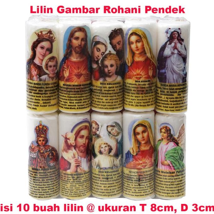 Jual Sidney.Cu | Lilin Doa Misa Altar Gereja Gambar Rohani Pendek Isi ...