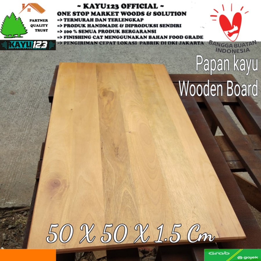 Jual Papan Kayu 50-150x50x1,5 cm Wooden Board Alas Papan Kayu Lebar ...