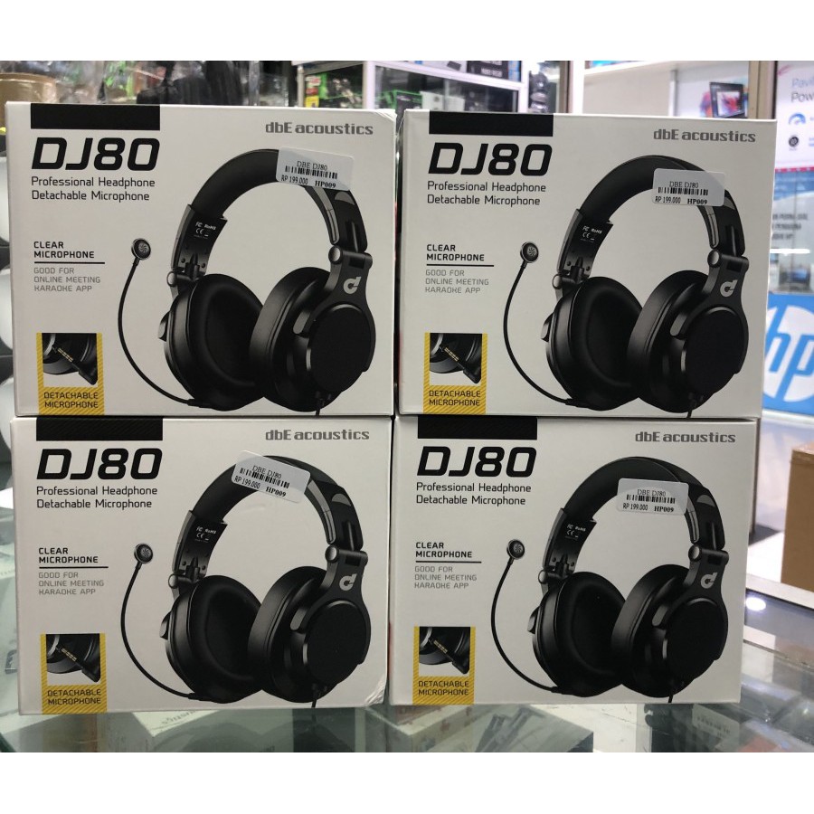 Jual HEADSET DBE DJ 80 WITH DETACHCABLE MICHROPHONE MIC | Shopee Indonesia