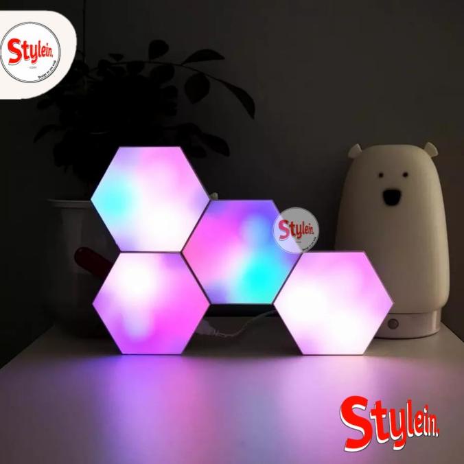 Jual LED Aurora Hexagonal RGB Light Quantum Lampu Dinding Gaming Nano ...