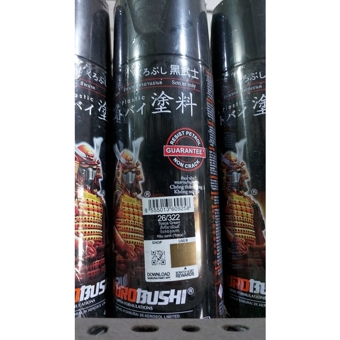 Jual Samurai Paint Tosca Green 322 400 ml | Shopee Indonesia