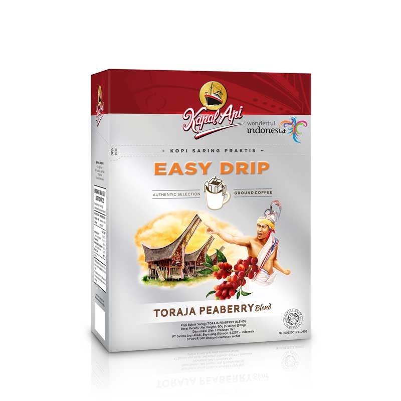 Jual KAPAL API Drip Toraja Peaberry 1 Folding Box (5 x 10 gr) | Shopee ...