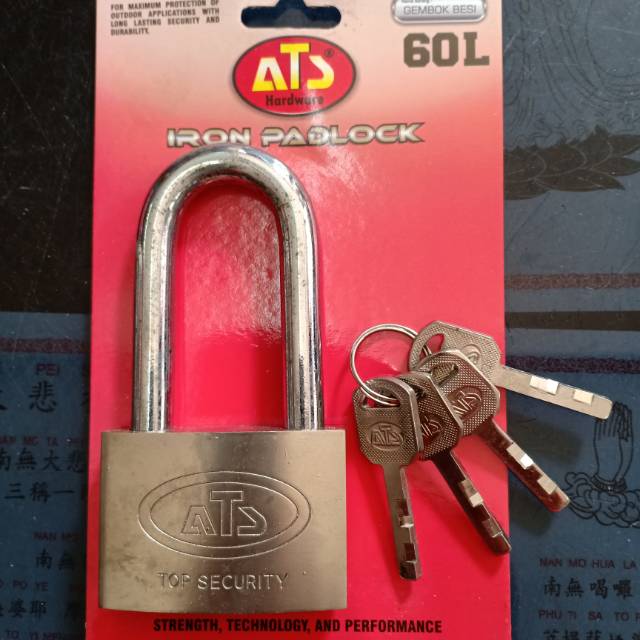 Jual Kunci gembok ATS 60mm leher panjang | Shopee Indonesia
