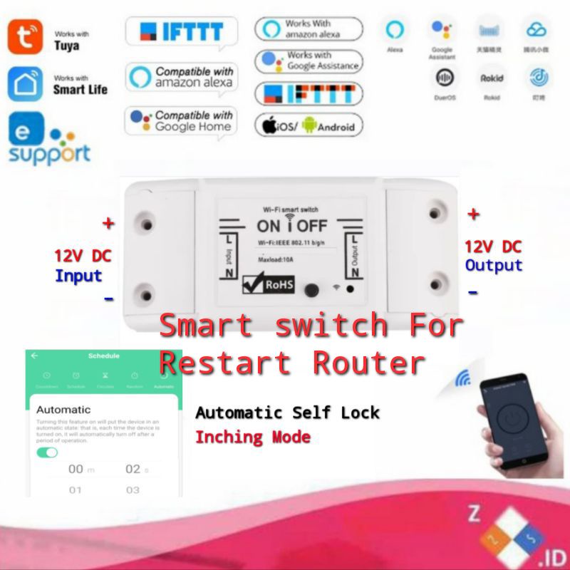 Jual Smart Switch DC 9V/12V For Restart Router 9 Volt / 12 Volt ...