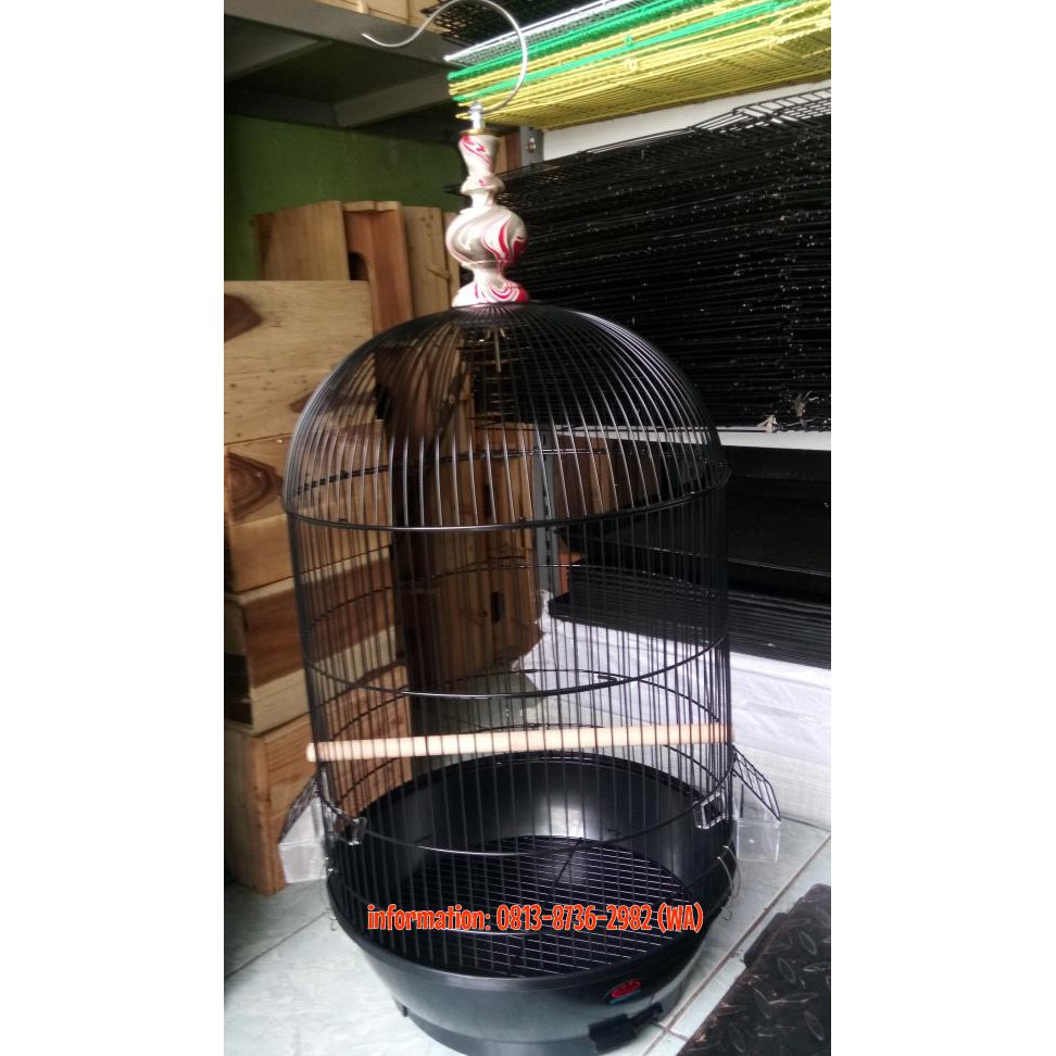 Jual KANDANG BURUNG NURI, BEO, JALAK, DLL - SANGKAR BESI JUMBO HITAM ...
