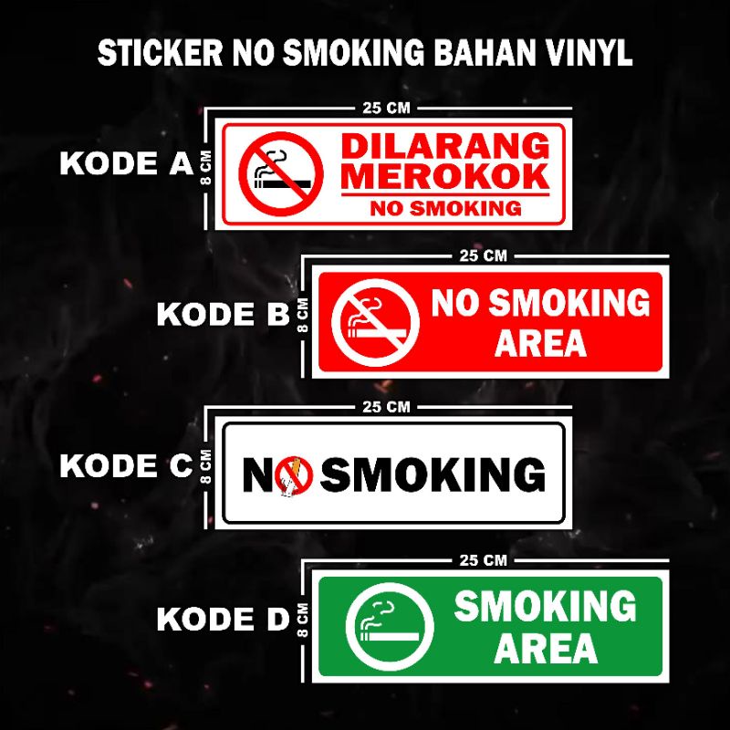 Jual STICKER NO SMOKING / SMOKING AREA / DILARANG MEROKOK | Shopee ...