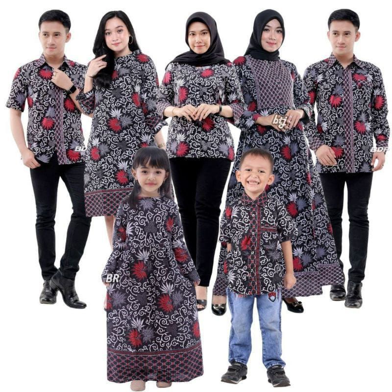 Jual BATIK SARIMBIT KELUARGA batik couple jumbo motif kembang langit ...