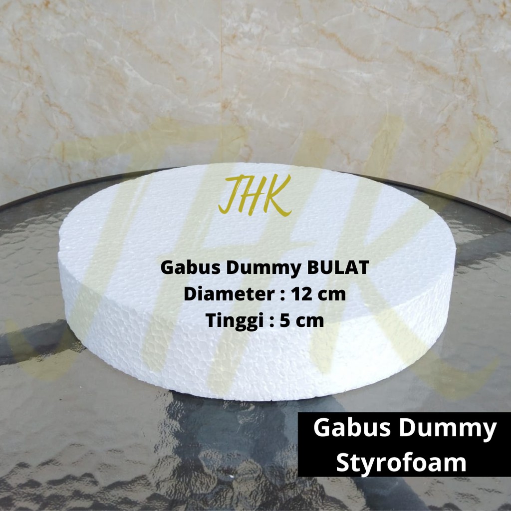 Jual DCB05012 - T05 D12 Gabus Dummy Cake Styrofoam Bulat Tinggi 5 cm ...