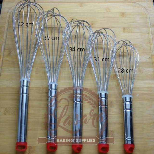Jual SN31 Whisking Stainless 31CM Gagang Merah / Kocokan Telur ...