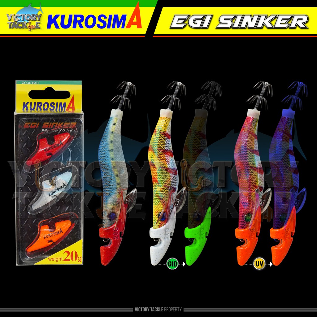 Jual Umpan Pancing Squid Jig EGI KUROSIMA EGI SINKER PEMBERAT EGI | Shopee Indonesia