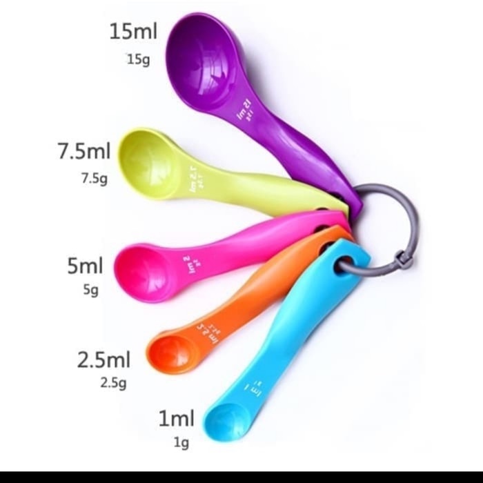 Jual Sendok Takar Sendok Takaran Measuring Spoon 1 SET 5 SENDOK ...