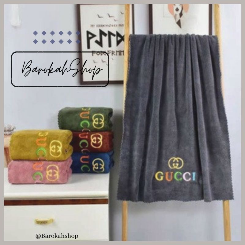 Jual Handuk Mandi Dewasa 70x140cm Motif Gucci/Handuk Microfiber/Handuk ...