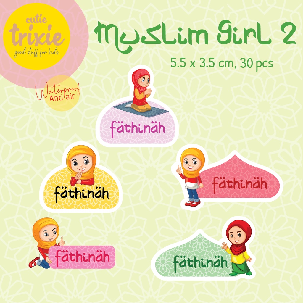 Jual Sticker Label Nama Anak Muslim Girl 2 | Shopee Indonesia