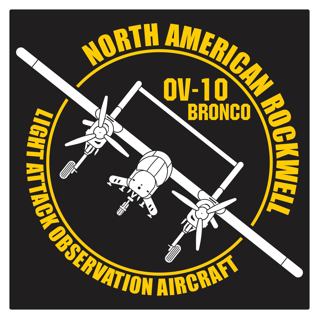 Jual OV-10 Bronco Anti Insurgency Aircraft Round Cutting Sticker ...