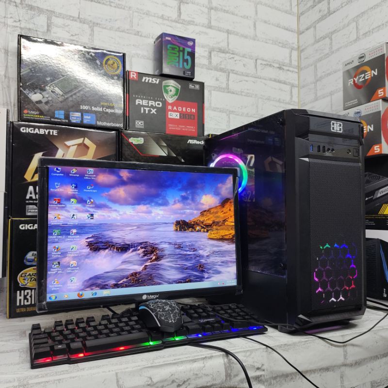 Jual pc gaming core i5 10400f ram 16 gb vga rx 550 4gb monitor 24 in | Shopee Indonesia