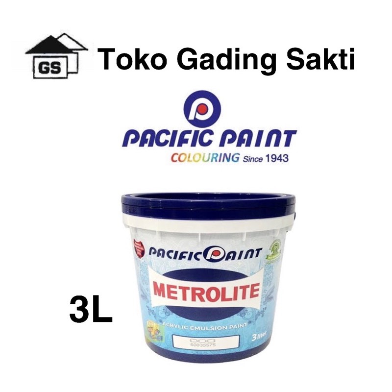 Jual Cat TembokMetrolite Putih (Putih Kebiruan) Interior Galon 3L / 5KG | Shopee Indonesia