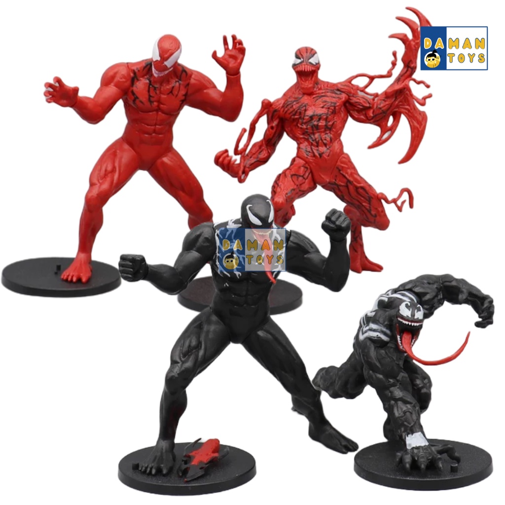 Jual Mainan Figure Marvel Venom vs Carnage Figur Set 4 Pajangan Koleksi ...