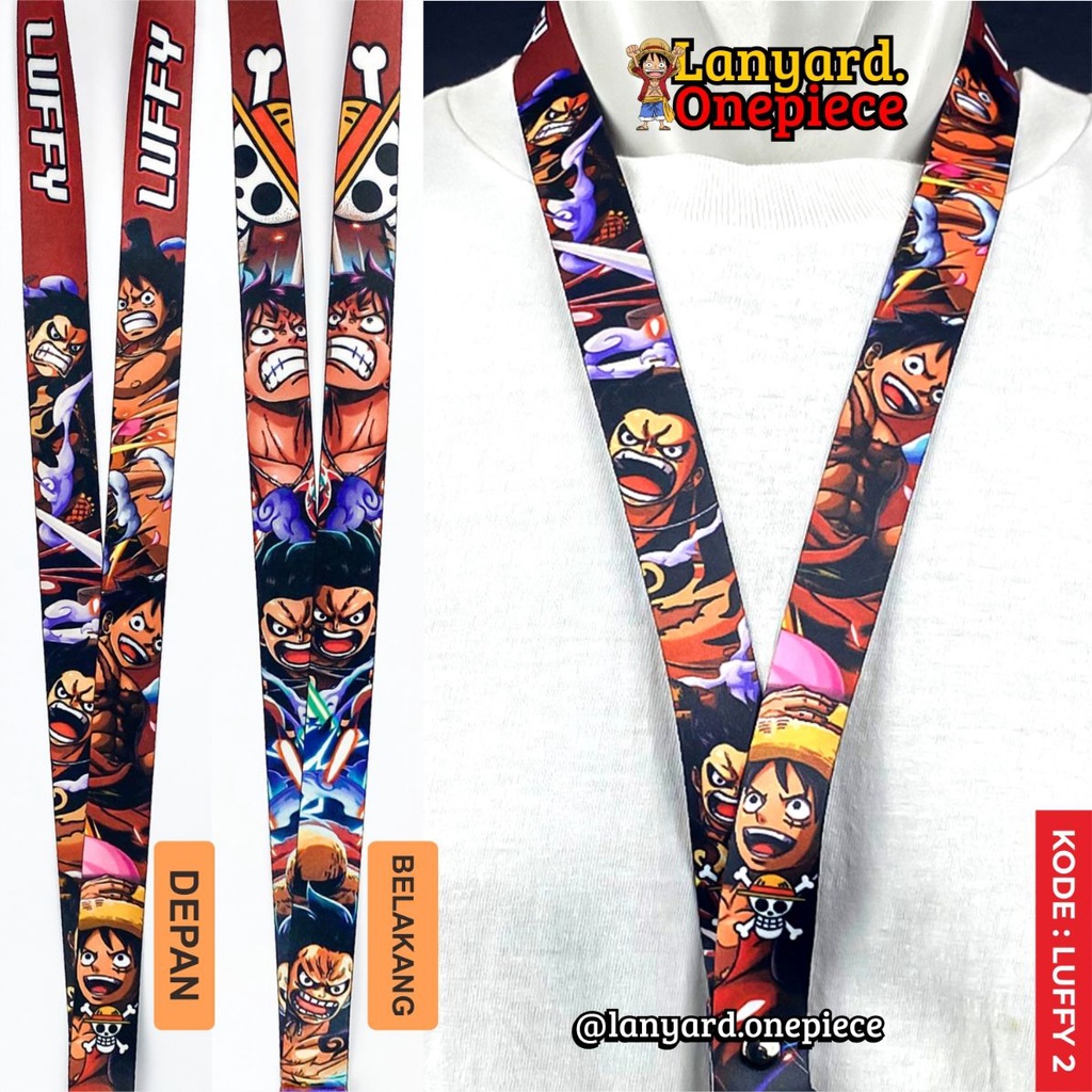 Jual Lanyard One Piece Anime - Bisa untuk Lanyard Pods, Lanyard Id Card ...