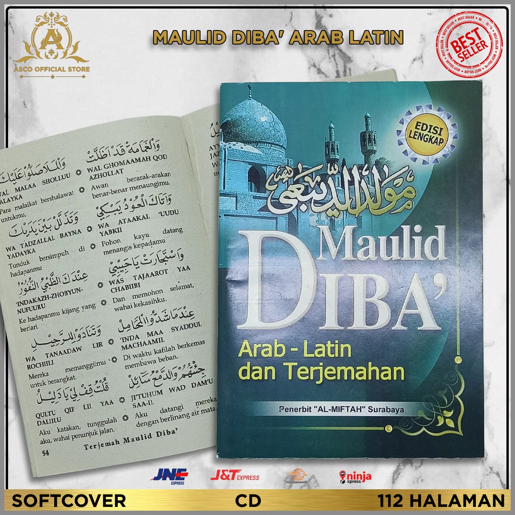 Jual Kitab MAULID DIBA' ARAB LATIN BIRU | Shopee Indonesia