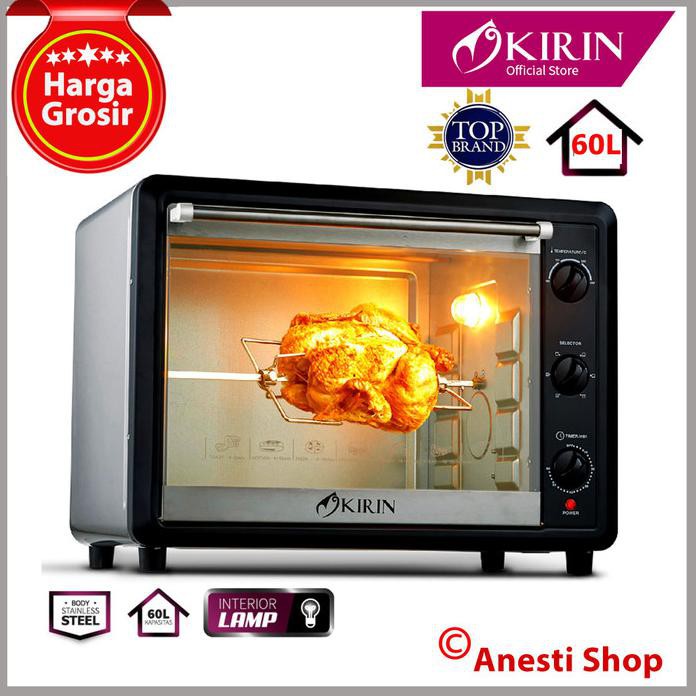 Jual XTRA BESAR KIRIN KBO-600RA OVEN LISTRIK 60 L - 2000 WATT + LAMPU- SS TERBARU | Shopee Indonesia