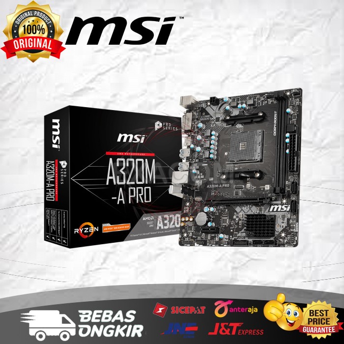 Jual Motherboard MSI A320M A Pro / A320M-A Pro AM4 DDR4 | Shopee Indonesia