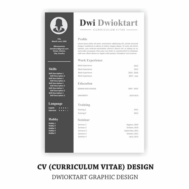 Jual CURRICULUM VITAE (CV) 1 HARI JADI | Shopee Indonesia