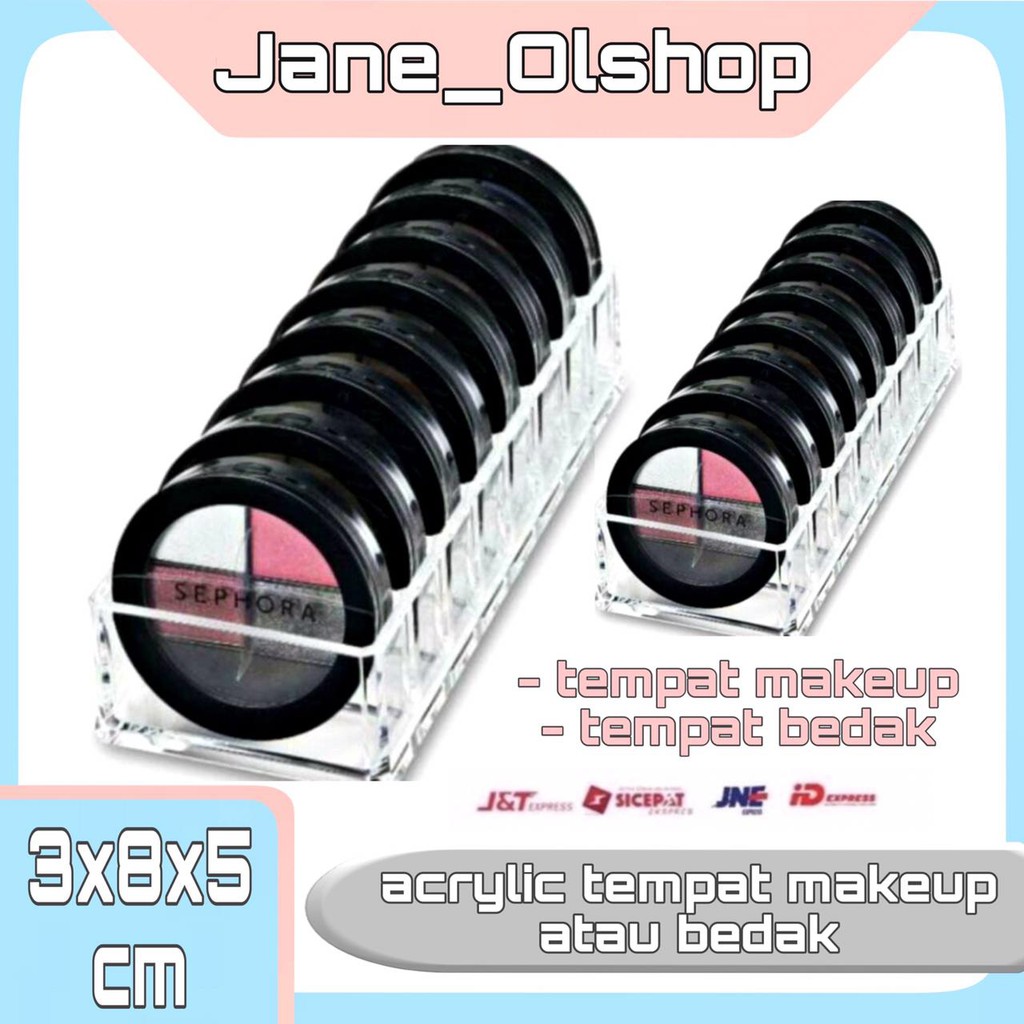 Jual Acrylic makeup custom,tempat bedak akrilik,display powder ...