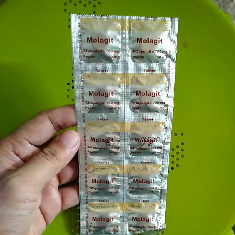 Jual Molagit® Tablet (Obat Diare,Mencret,Mules,Menyerap Racun dan ...