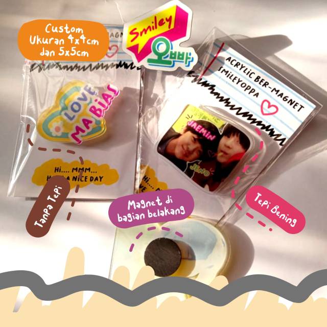 Jual ACRYLIC CUSTOM (Ber-Magnet) / Tempelan Kulkas Custom | Shopee ...