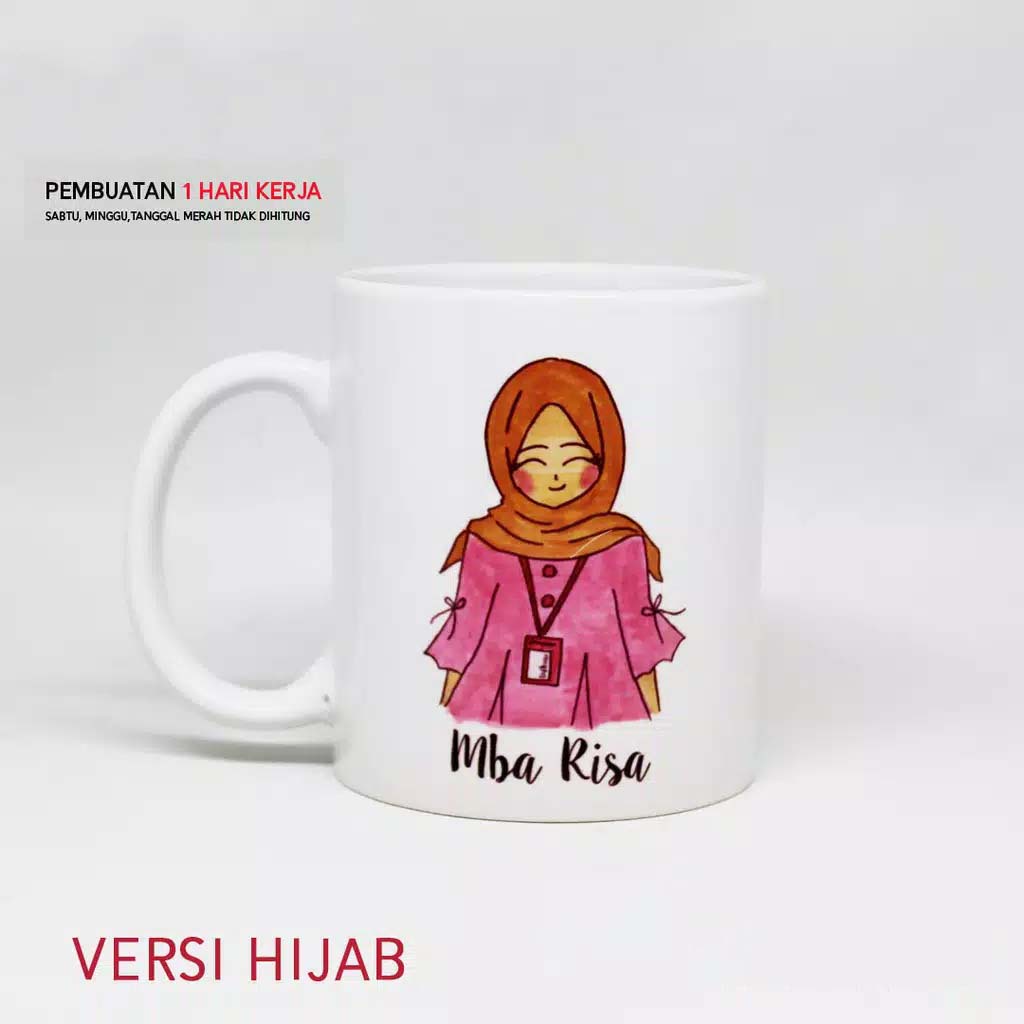Jual ASTONE MUG VERSI PROVESI Karyawan HIJAB Kado untuk ulang tahun DLL ...