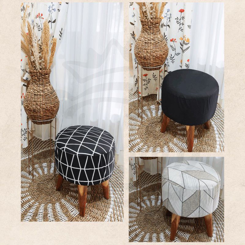 Jual Kursi Stool Minimalis / Kursi bulat Kayu Unik / Kursi Bulat Mini ...