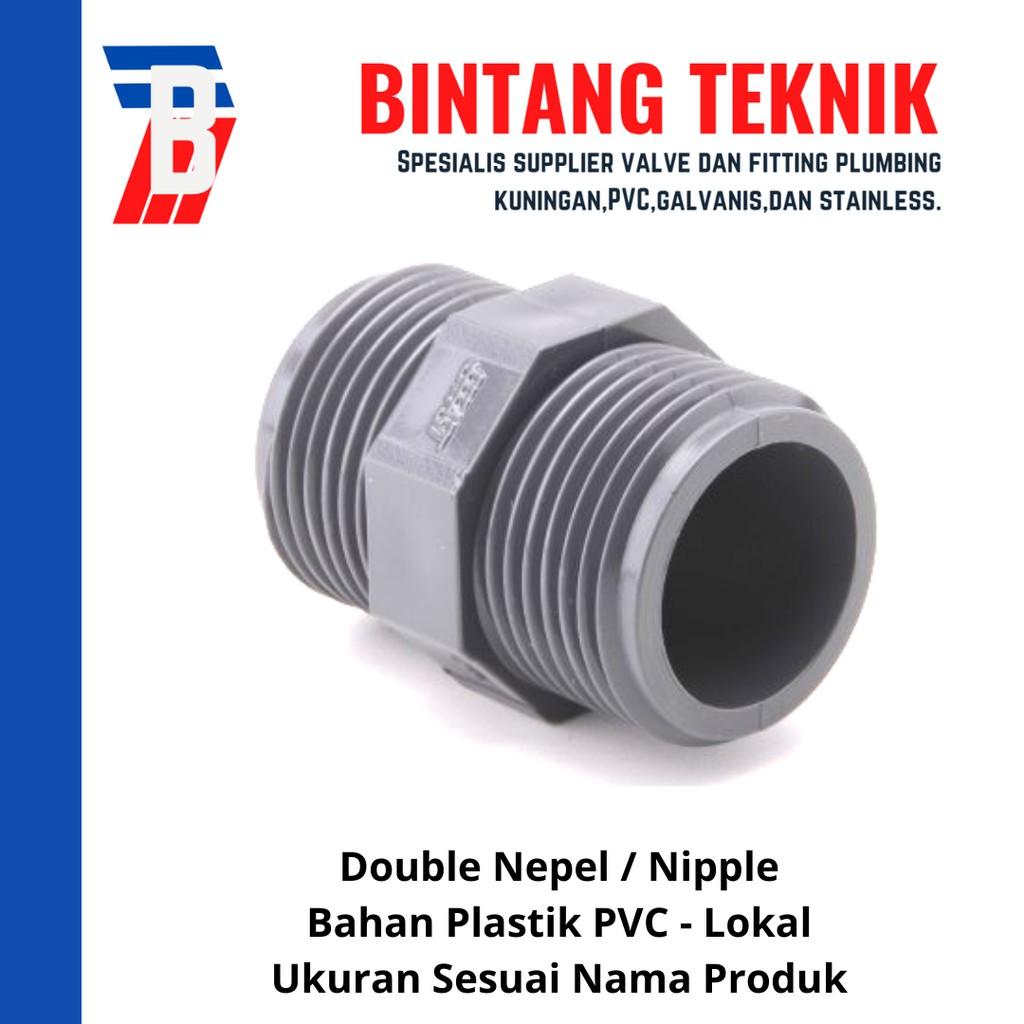 Jual Double Nepel PVC 1 1/4" inch Lokal | Shopee Indonesia