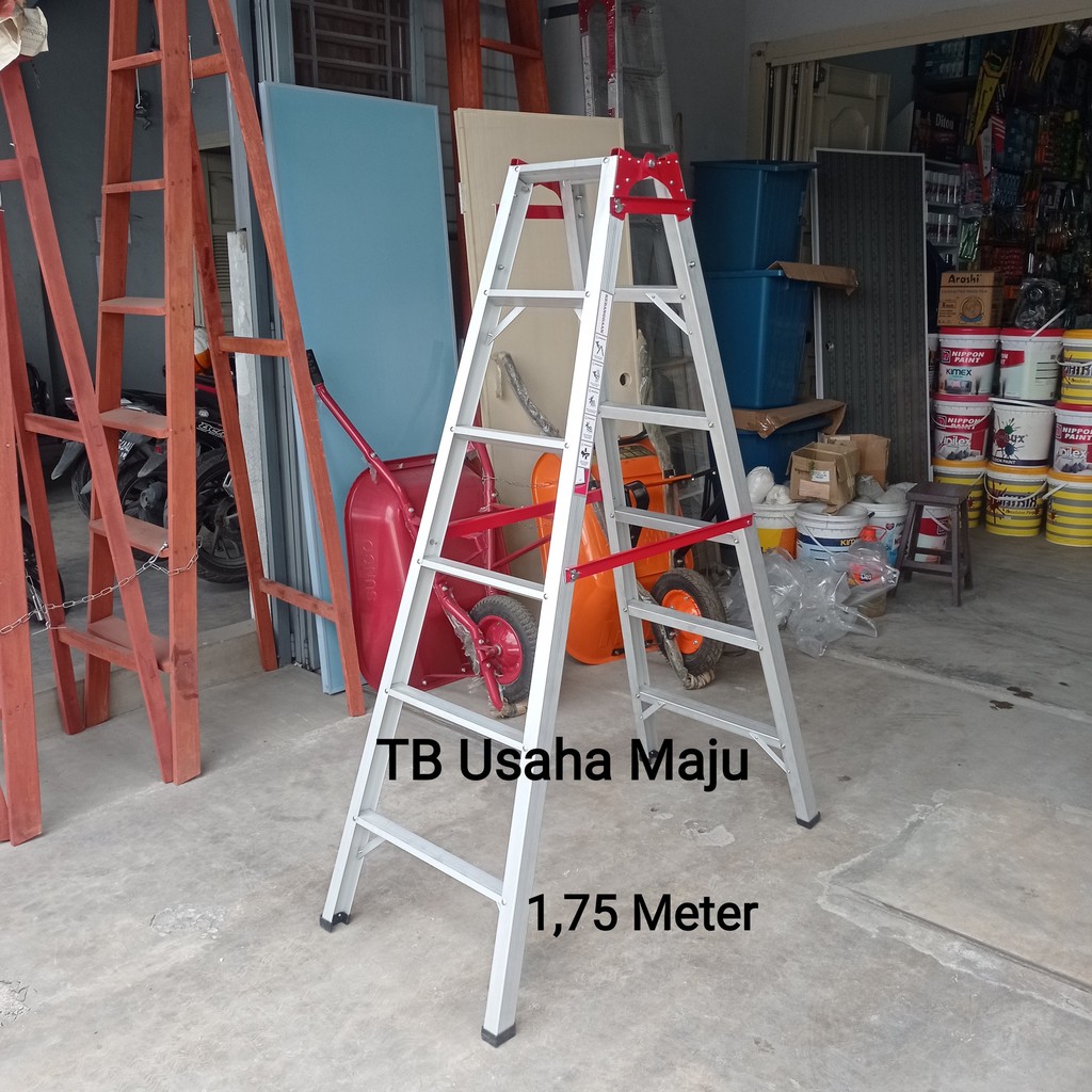 Jual Tangga Lipat Aluminium 2 Meter , 2,5 Meter , 3 Meter | Shopee ...