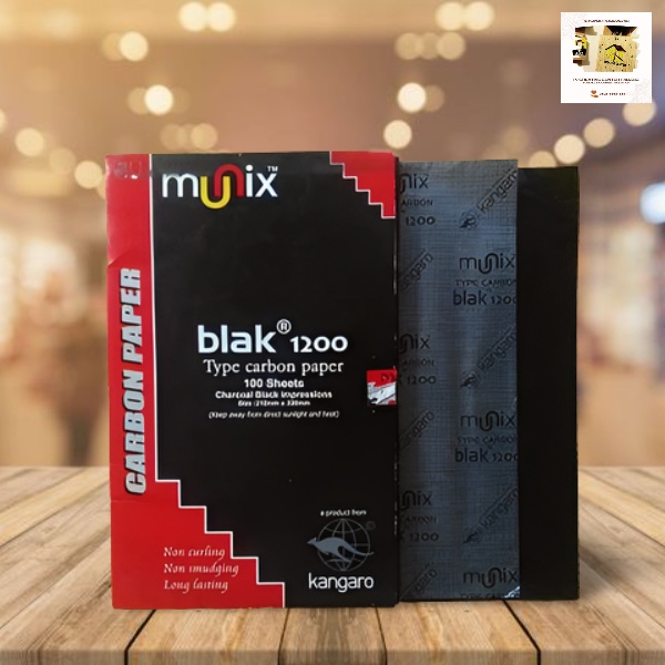 Jual KERTAS CARBON MUNIX KANGARO HITAM DAN BIRU FOLIO (10 lembar ...