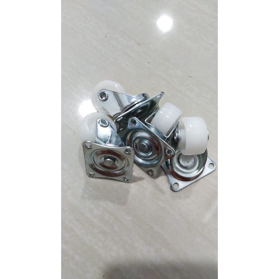 Jual Roda nilon / Roda nylon ukuran 1inc, 1,5inc, 2inc (1set = 4pcs ...