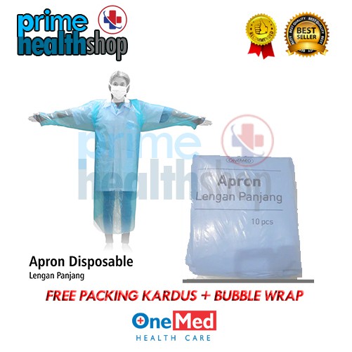 Jual Apron Medis Lengan Panjang Onemed 1 Bag isi 10 Pcs | Shopee Indonesia