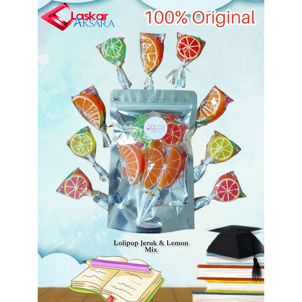 Jual Permen Lolipop Jeruk & Lemon Mix Sugar Rush Lolipop Buah Mix ...