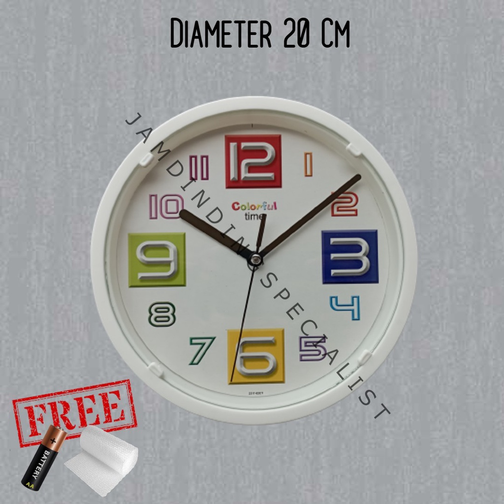 Jual JAM DINDING MINIMALIS POLOS ANAK JAM MEJA DIAMETER 20CM ONTIME ...
