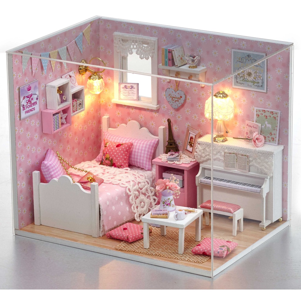 Jual DIY Miniatur Rumah DIY Rumah Boneka Cute Room Doll House | Shopee ...