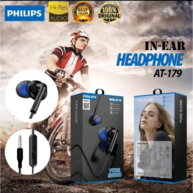 Jual EARPHONE HANSFREE HANSET HF PHILIPS SUPER BASS ORIGINAL | Shopee ...