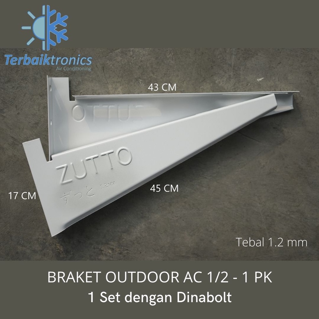 Jual Braket Siku Pangkon Outdoor AC 0,5 PK 0,75 PK 1/2 PK 3/4 PK 1 PK ...