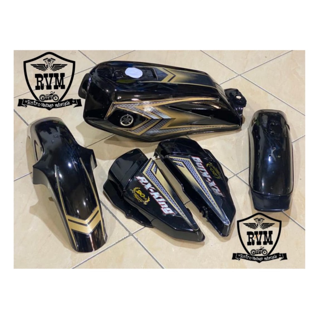 Jual paket tangki rx king tahun 2003 warna hitam set striping SE 2003 ...