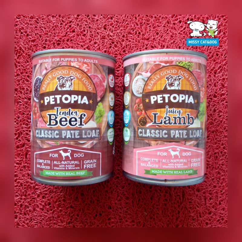 Jual Petopia Wet Dog Food Can 380gr / Makanan Basah Anjing Kaleng / Dog ...